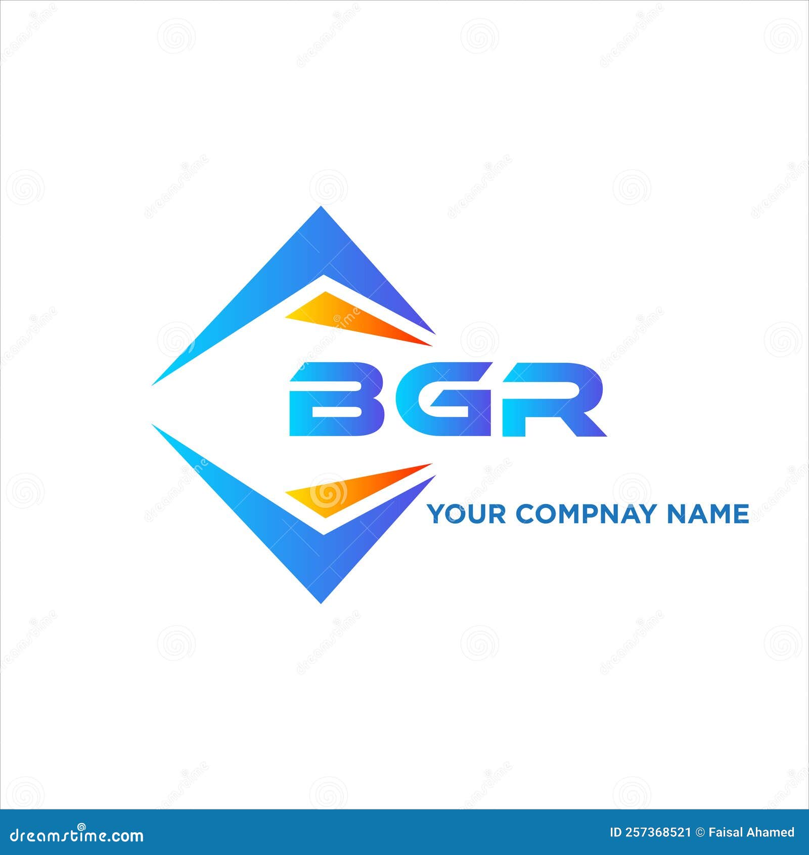 BGR Abstract Technology Logo Design on White Background. BGR Creative I ...