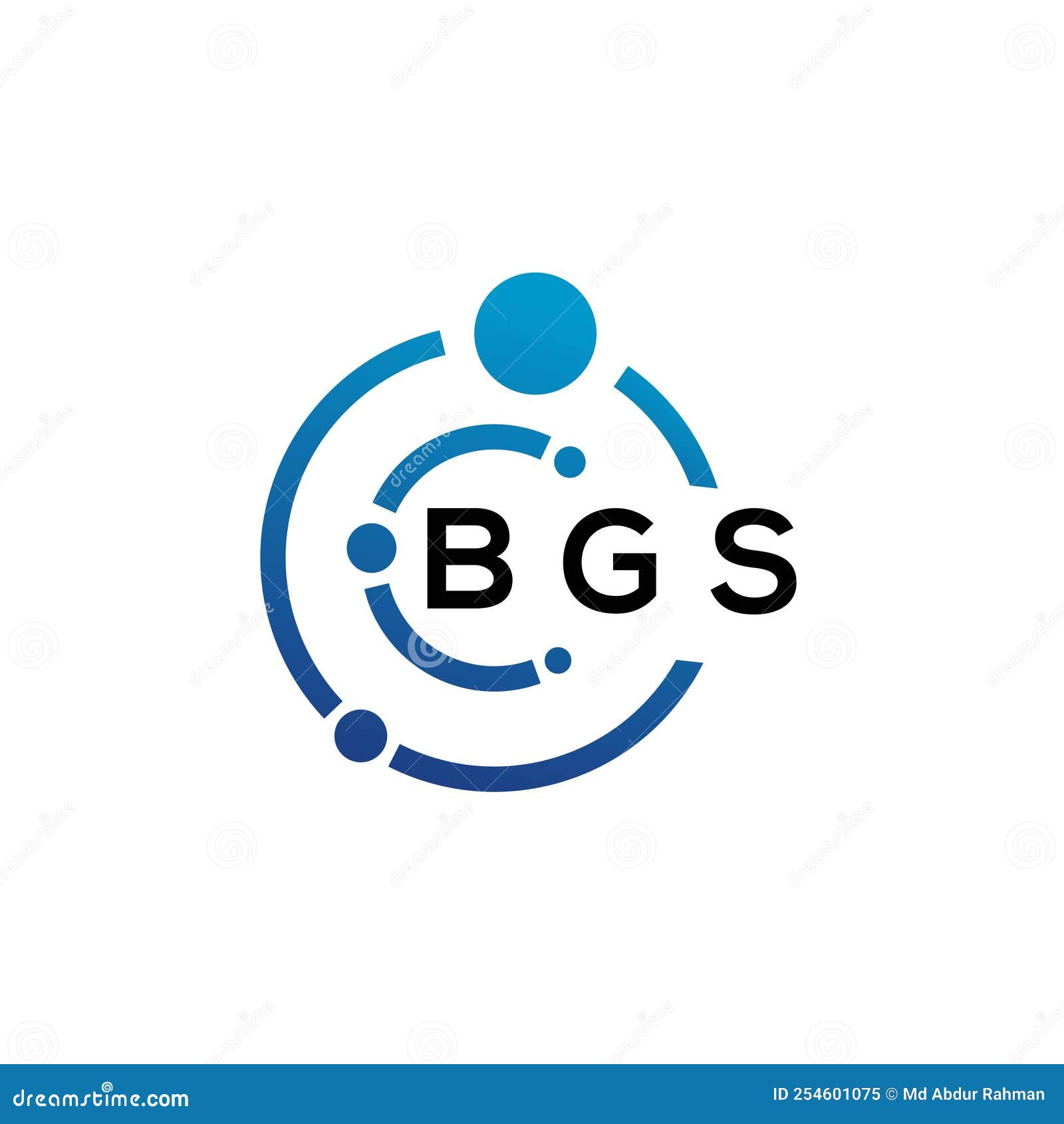 BGS Letter Logo Design on White Background. BGS Creative Initials ...