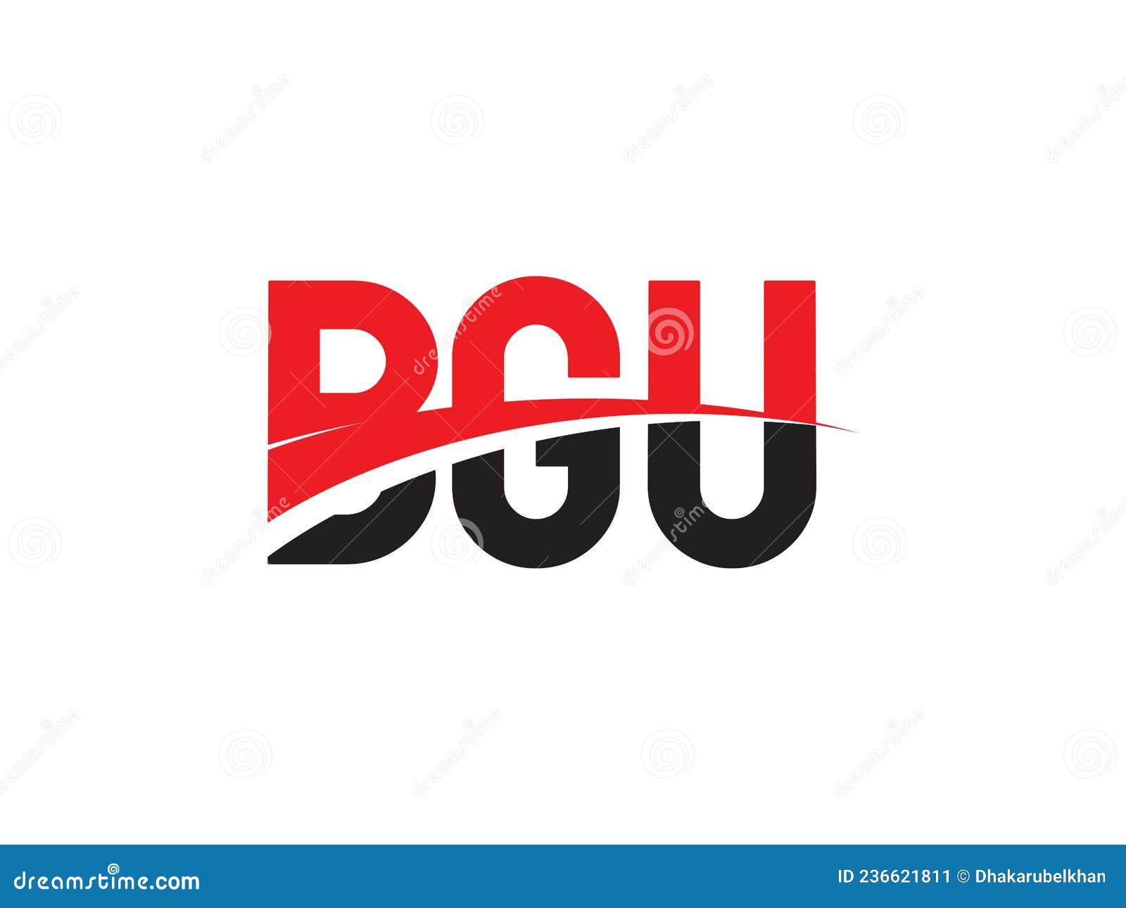 BGU Letter Initial Logo Design Vector Illustration Stock Vector ...