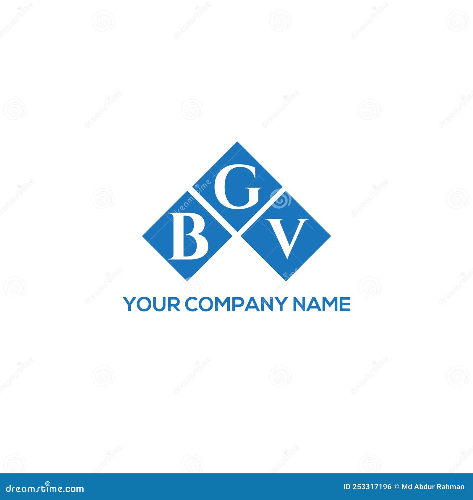 BGV Letter Logo Design on WHITE Background. BGV Creative Initials ...