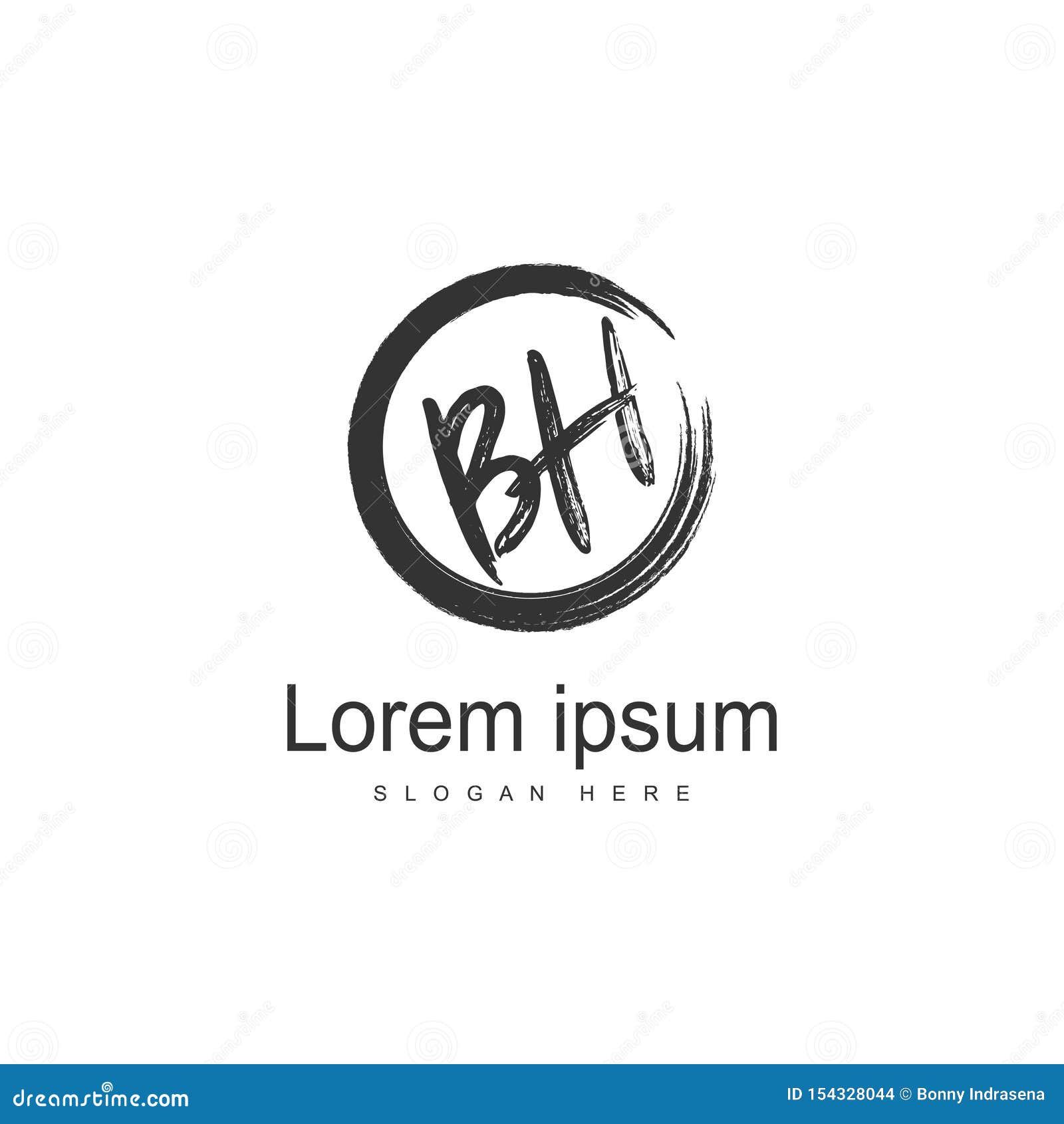 BH Letter Logo Design. Creative Modern BH Letters Icon Illustration ...