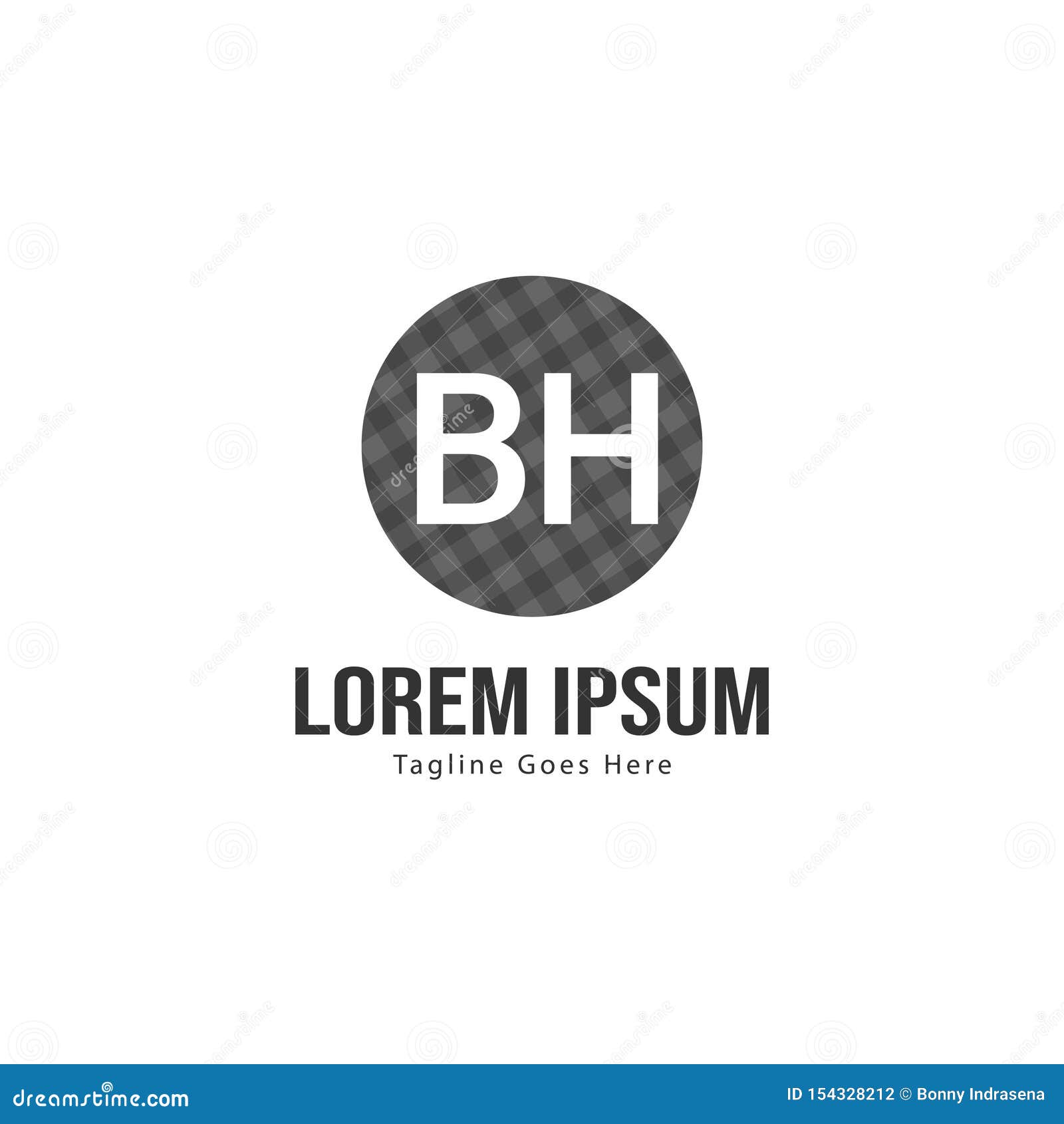 BH Letter Logo Design. Creative Modern BH Letters Icon Illustration ...