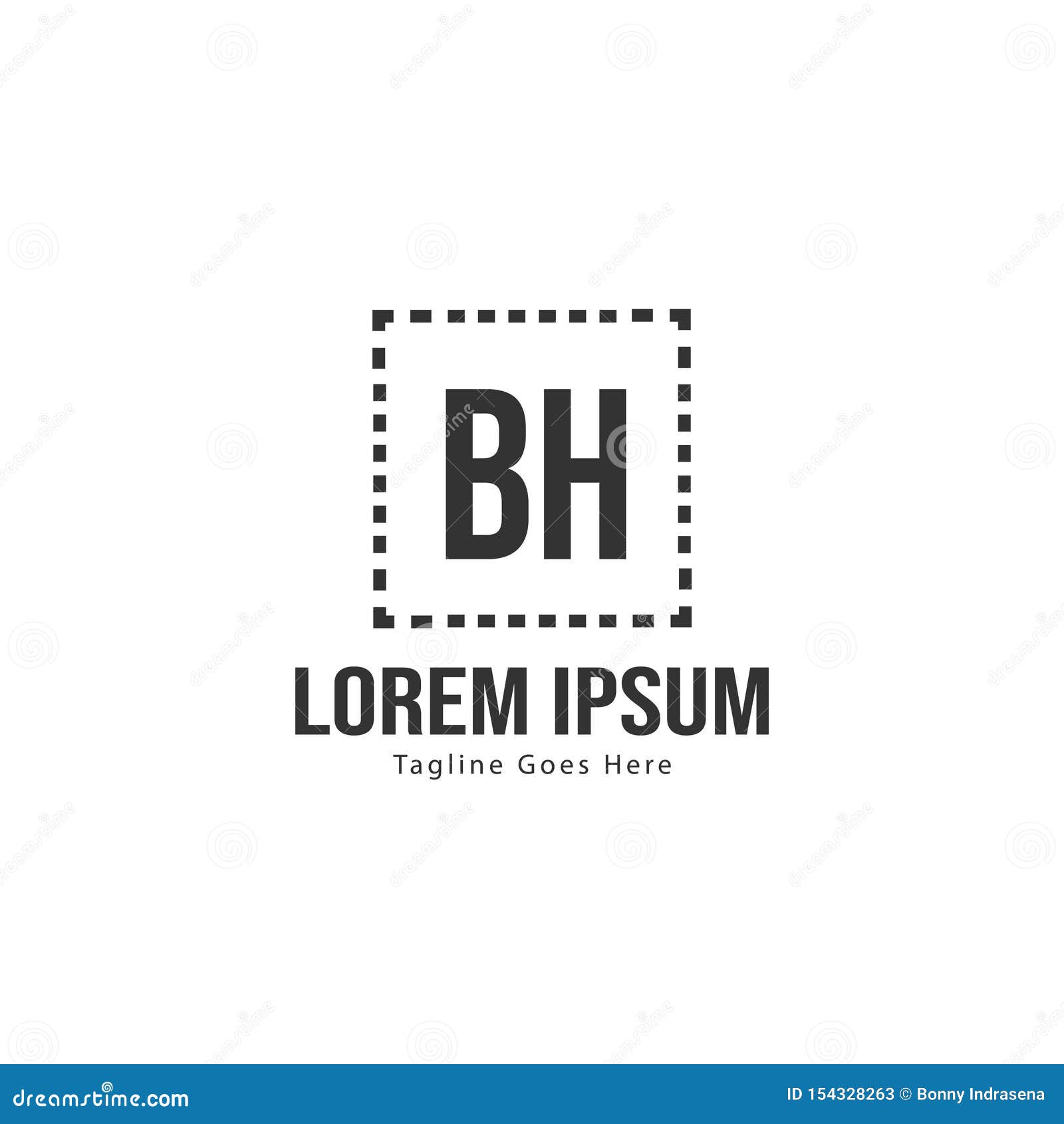 BH Letter Logo Design. Creative Modern BH Letters Icon Illustration ...