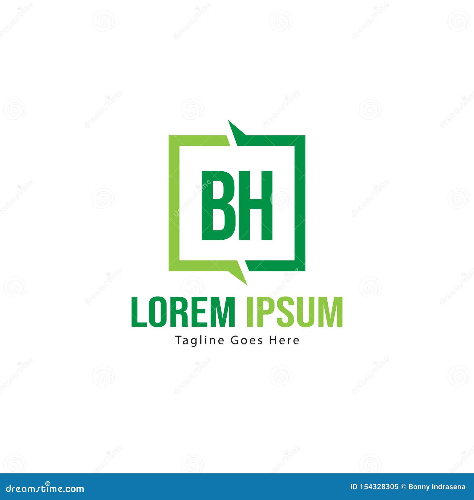 BH Letter Logo Design. Creative Modern BH Letters Icon Illustration ...