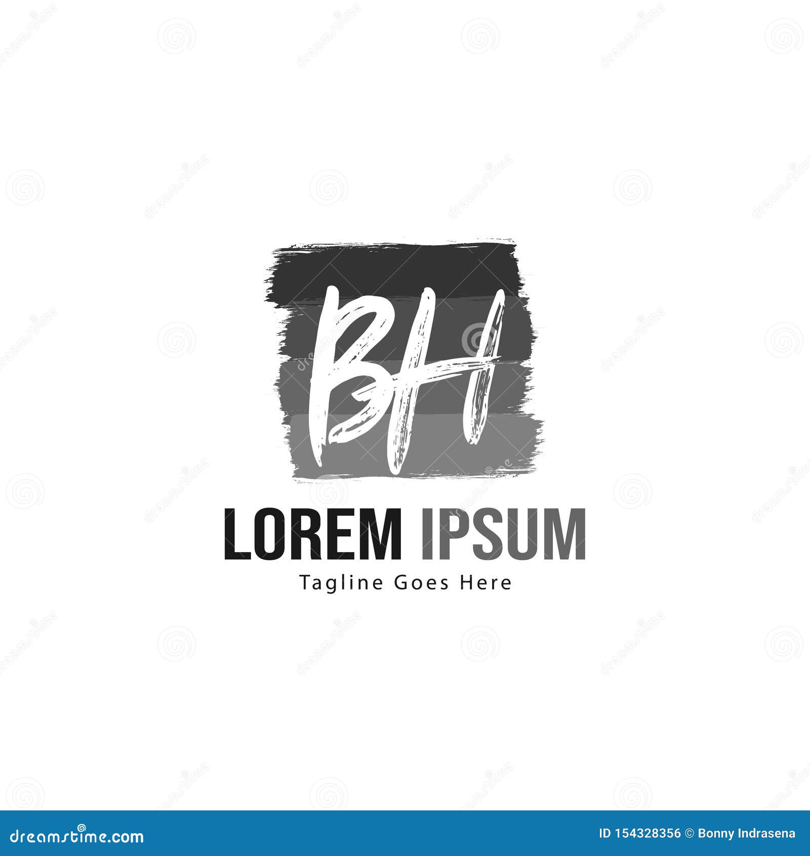 BH Letter Logo Design. Creative Modern BH Letters Icon Illustration ...