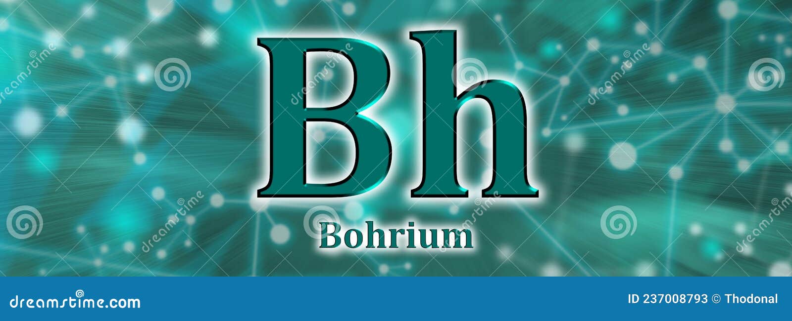 Bohrium - Bh - Chemical Element Periodic Table Hexagonal Shape Stock ...
