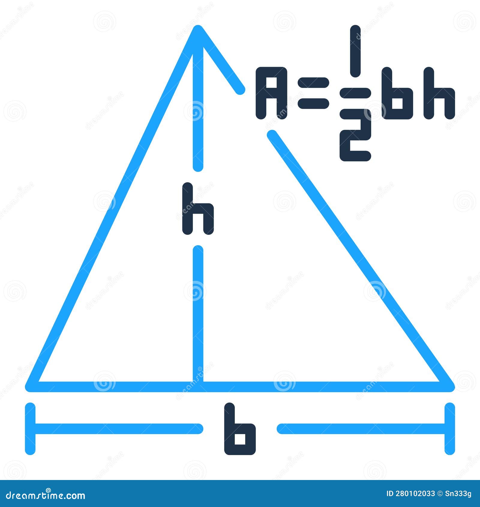 Vector Area of a Triangle Concept Creative Icon Stock Illustration ...
