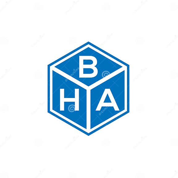 BHA Letter Logo Design on Black Background. BHA Creative Initials ...