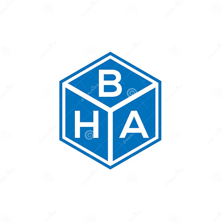 BHA Letter Logo Design on Black Background. BHA Creative Initials ...