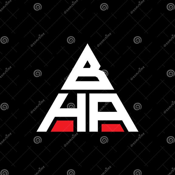 BHA Triangle Letter Logo Design with Triangle Shape. BHA Triangle Logo ...