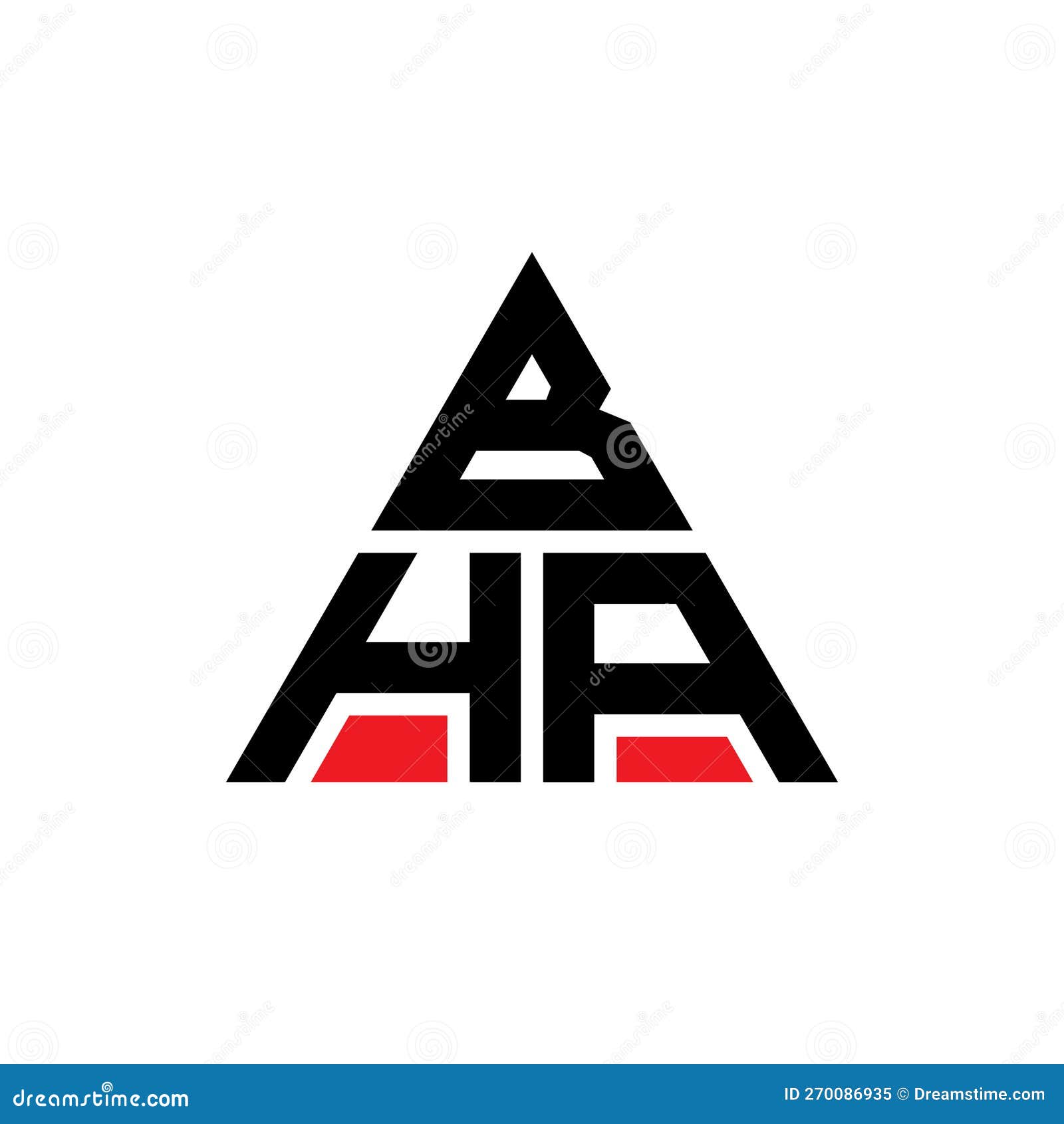 BHA Triangle Letter Logo Design with Triangle Shape. BHA Triangle Logo ...