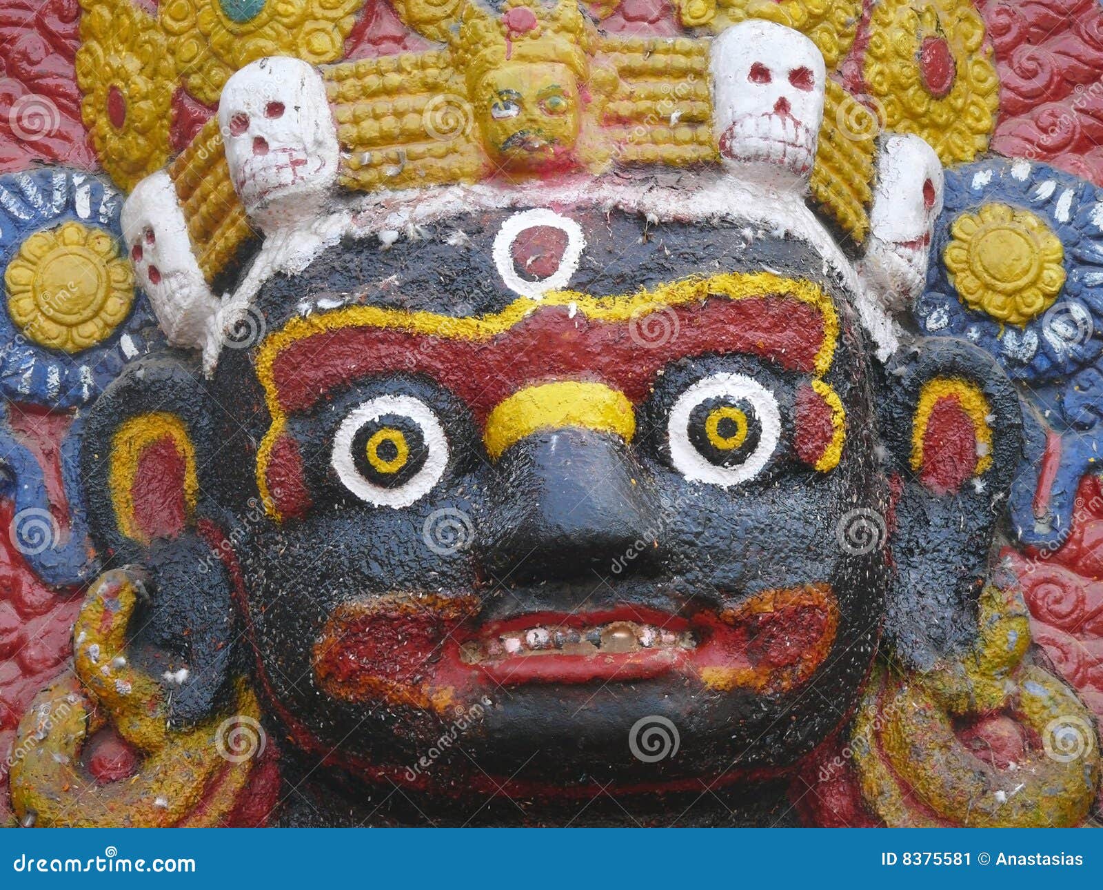 Bhairab sculpture stock image. Image of ceremony, exotic - 8375581