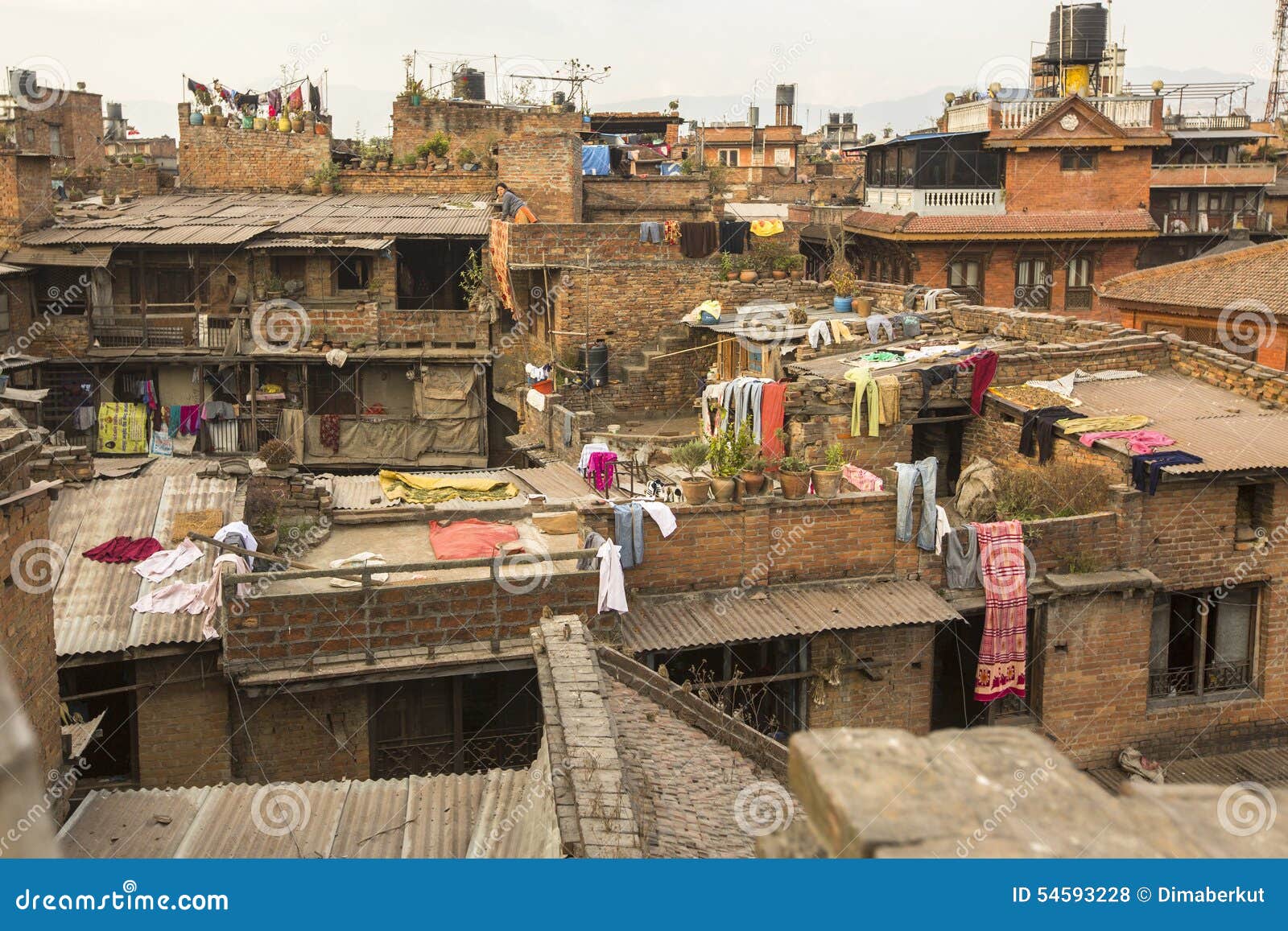 BHAKTAPUR, NEPAL - Casas Do Nepali No Centro Da Cidade Foto de Stock Editorial - Imagem de ...