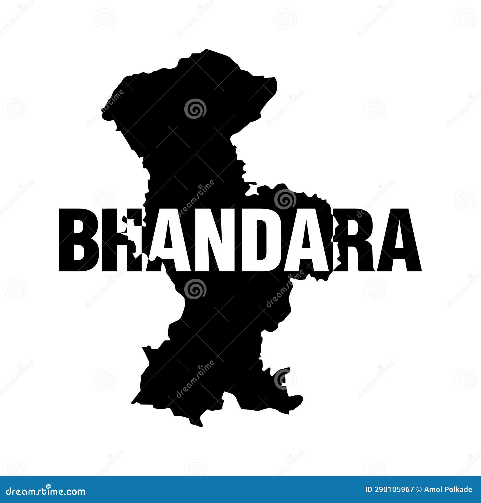Bhandara District Map Lettering. Bhandara a Dist of Maharashtra Stock ...