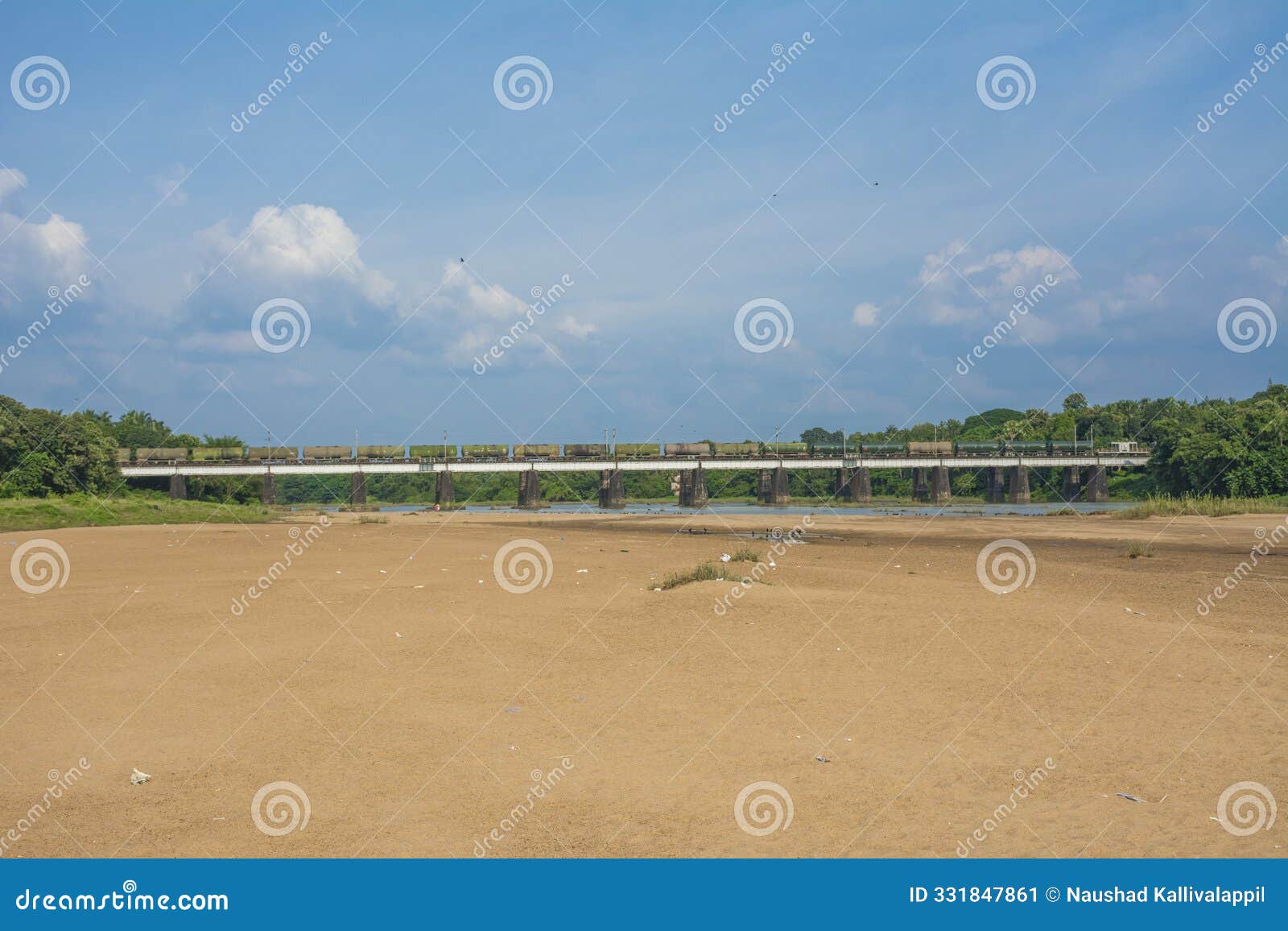 Bharathapuzha river bridge stock image. Image of long - 331847861