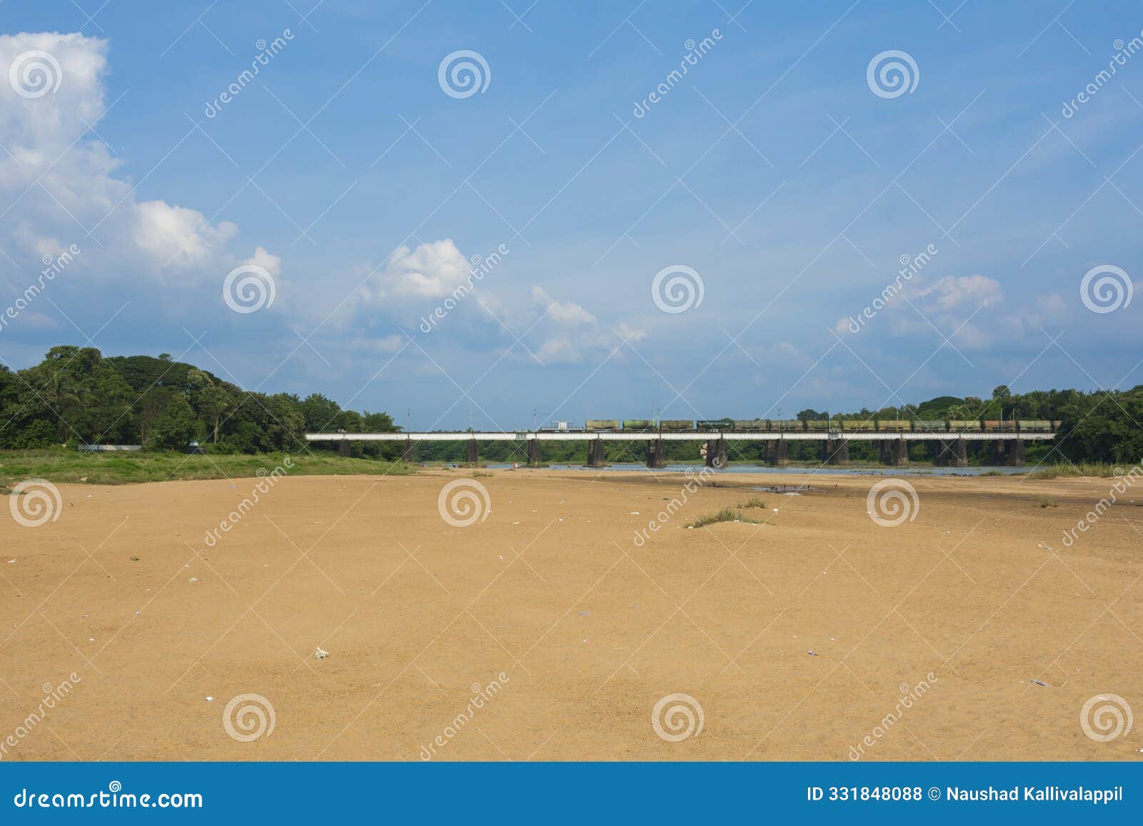 Bharathapuzha river bridge stock photo. Image of greenery - 331848088
