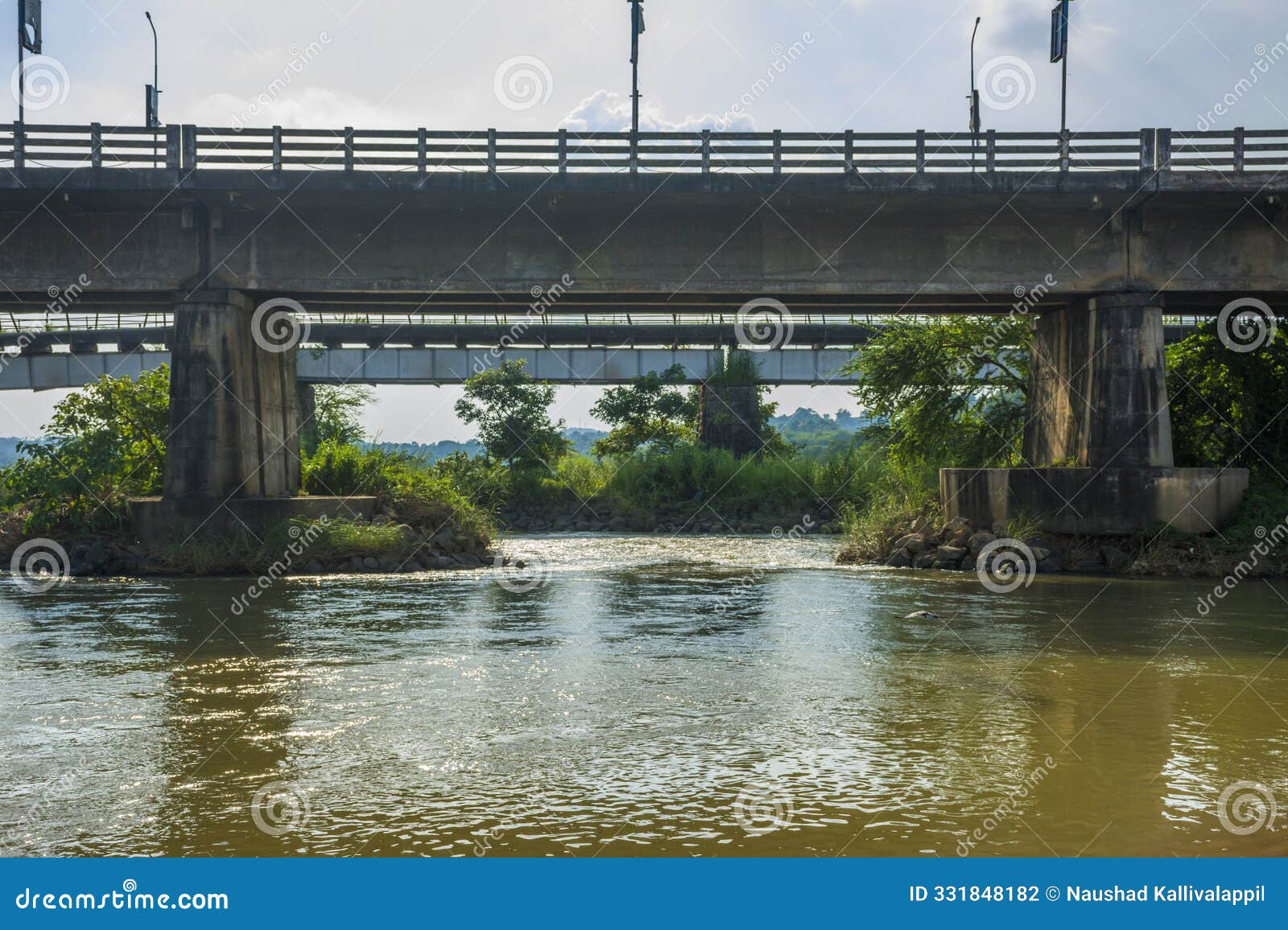 Bharathapuzha river bridge stock photo. Image of tourism - 331848182