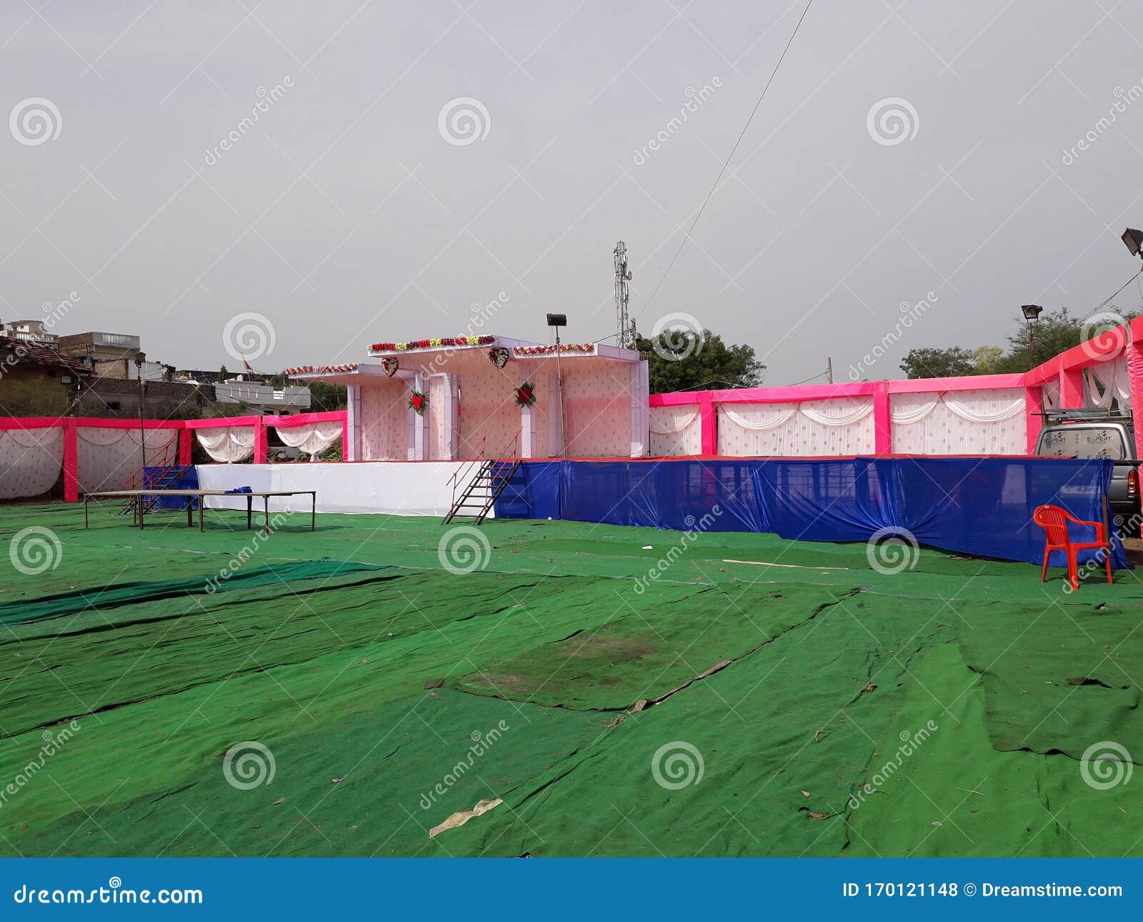 Bhartiya Shadi Ground Stej Program Stock Photo - Image of open, stage ...