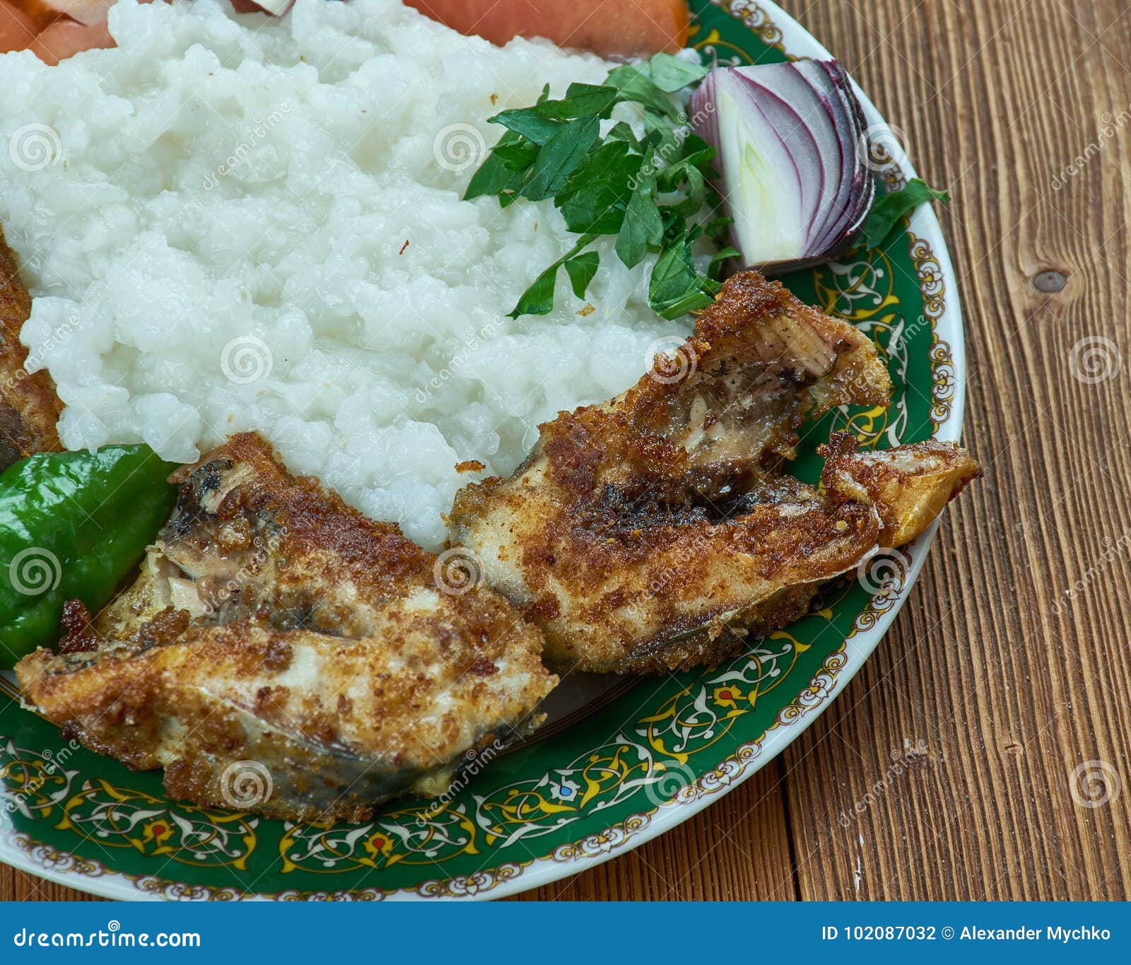 Bhat de Panta photo stock. Image du bengali, repas, vert - 102087032