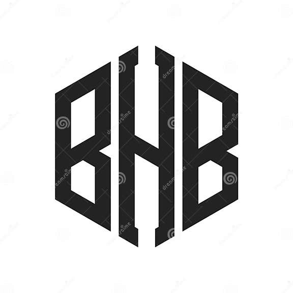 BHB Logo Design. Initial Letter BHB Monogram Logo Using Hexagon Shape ...