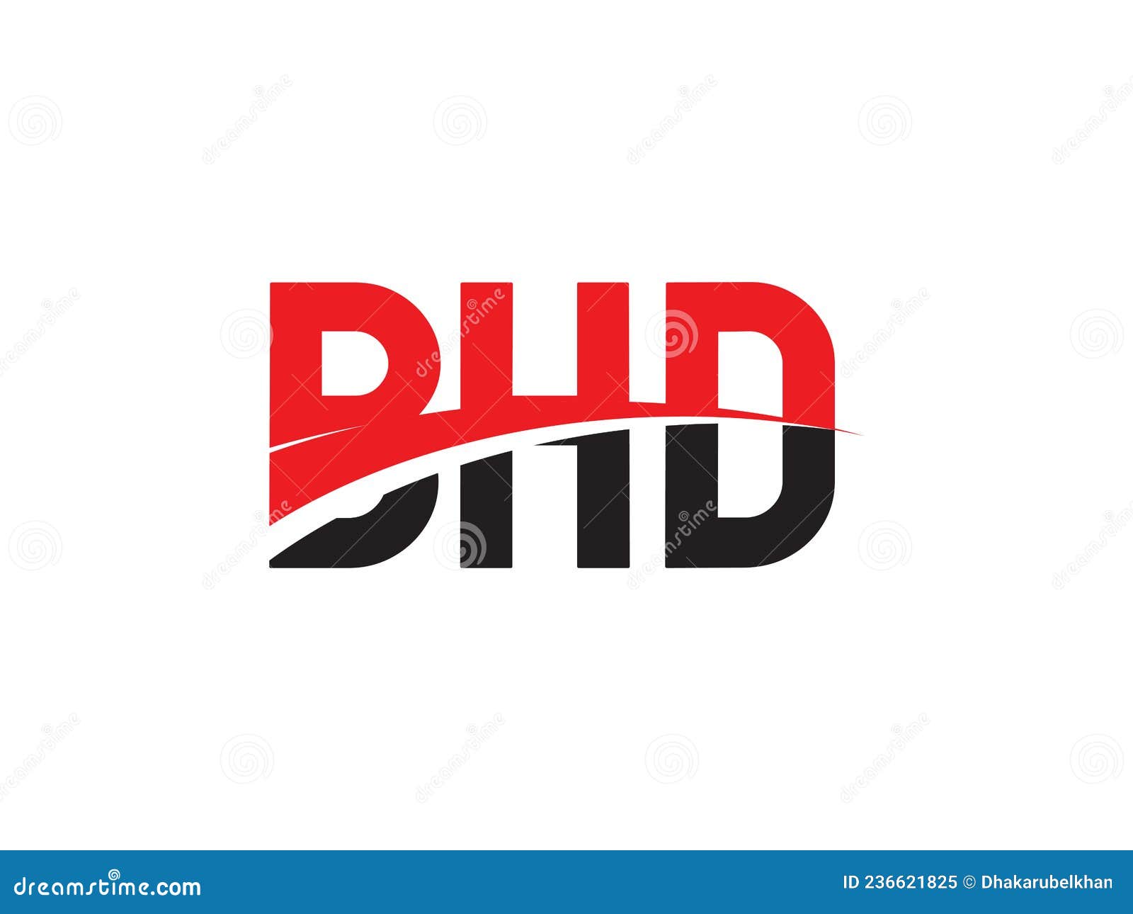 BHD Letter Initial Logo Design Vector Illustration Stock Vector ...