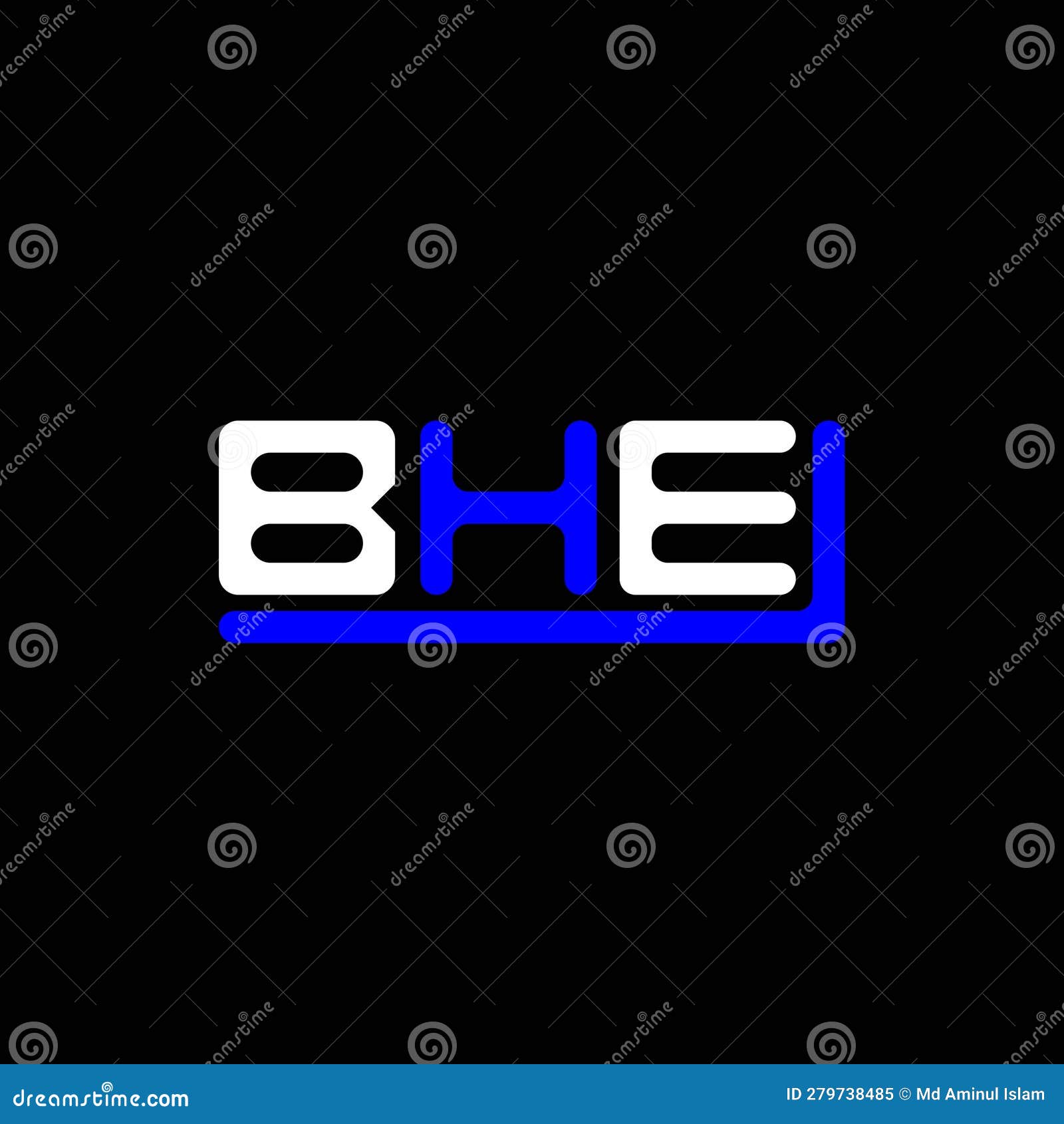 BHE Letter Logo Creative Design with Vector Graphic, BHE Stock Vector ...