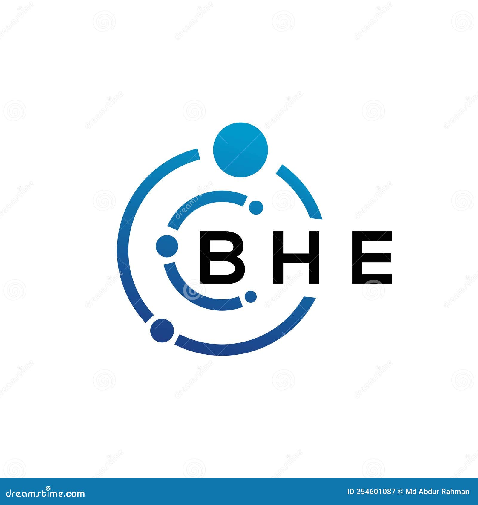 BHE Letter Logo Design on White Background. BHE Creative Initials ...