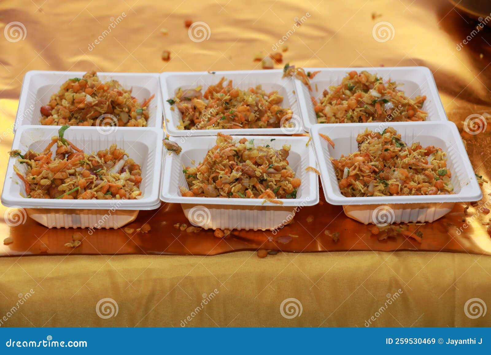 Bhel Puri an Indian Chaat Placed in Table Stock Image - Image of ...