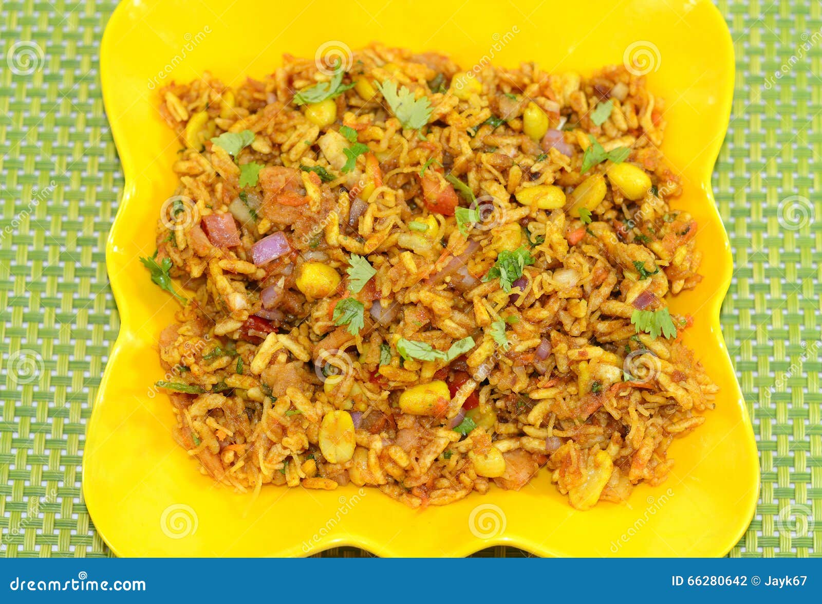 Bhel Puri stock photo. Image of appetizer, spicy, famous - 66280642