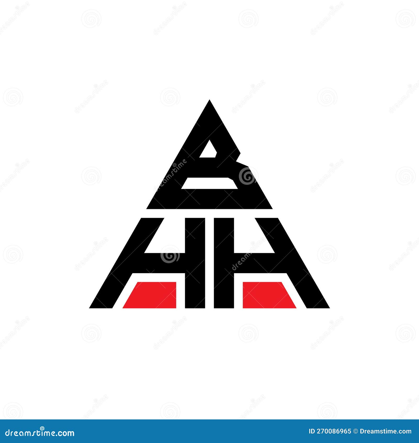 BHH Triangle Letter Logo Design with Triangle Shape. BHH Triangle Logo ...