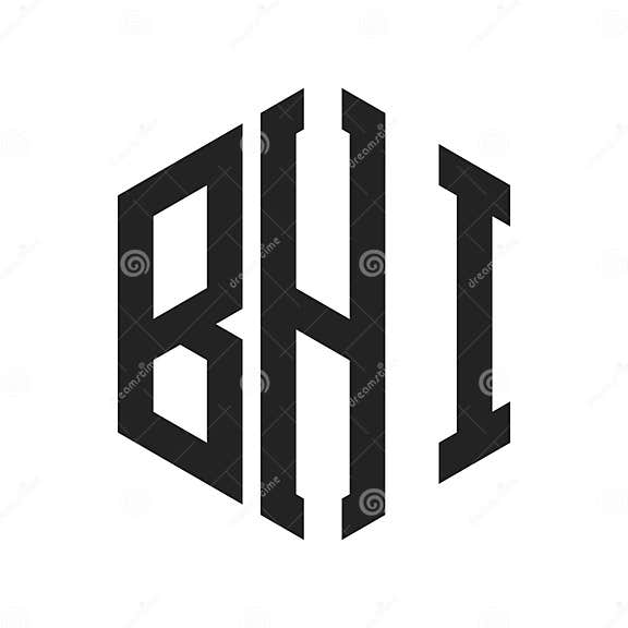 BHI Logo Design. Initial Letter BHI Monogram Logo Using Hexagon Shape ...