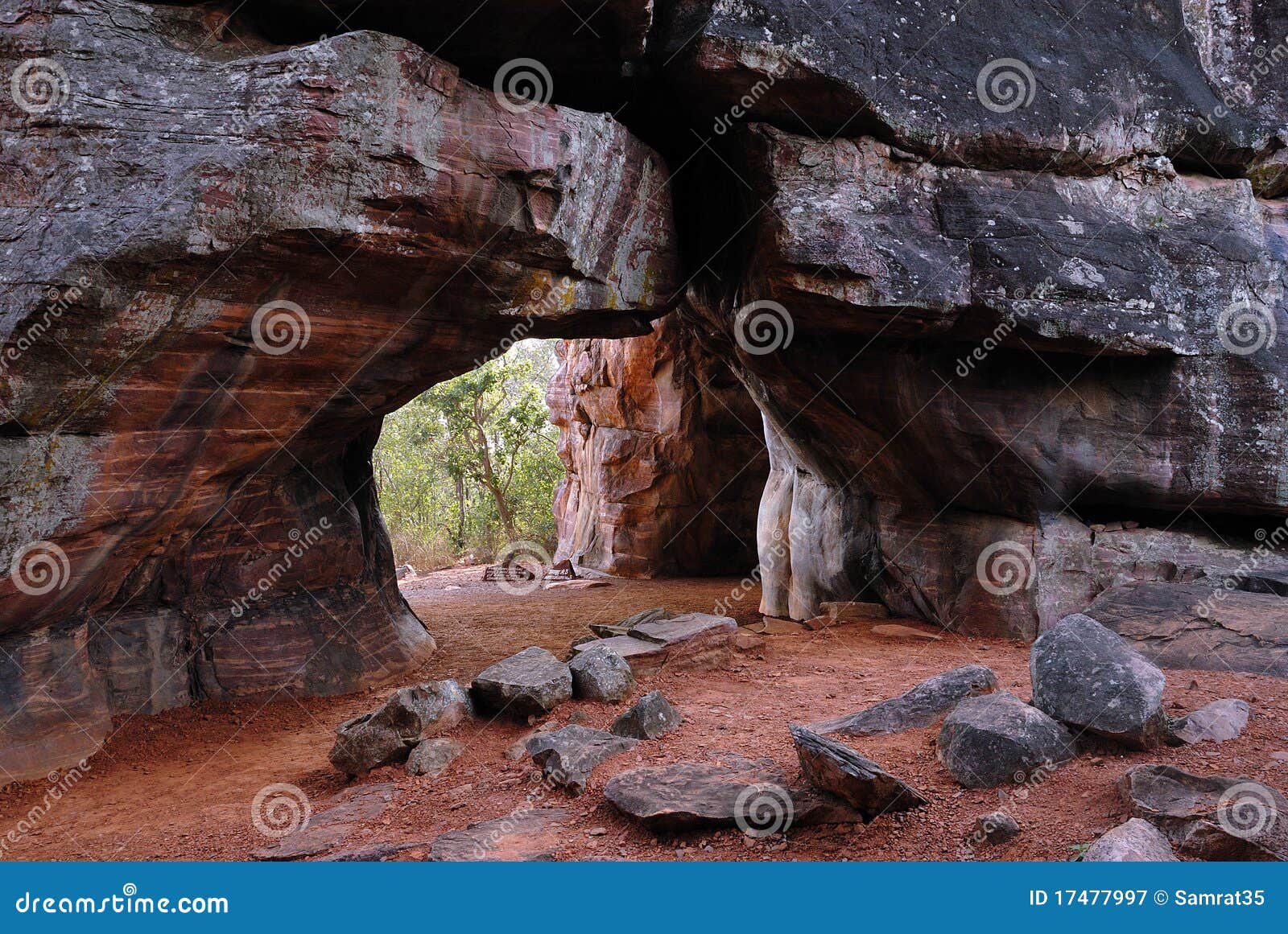 Bhimbetka- World Heritage Site. Stock Image - Image of stone, warm ...