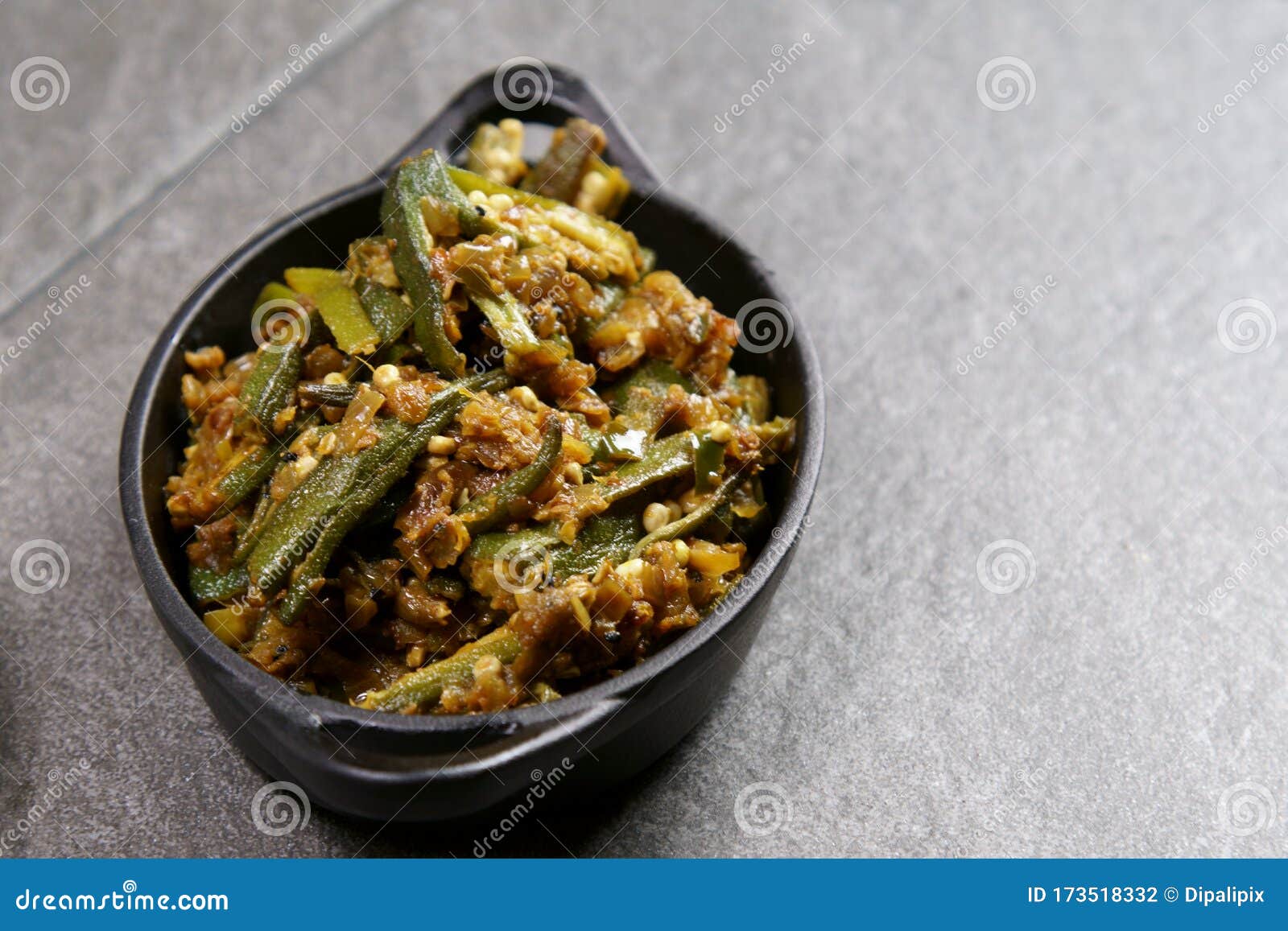 Bhindi Masala or Stuffed Bhindi or Okra, an Indian Vegetable Stock ...