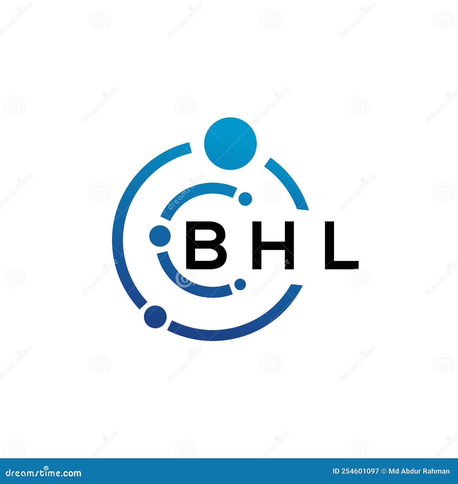 BHL Letter Logo Design on White Background. BHL Creative Initials ...
