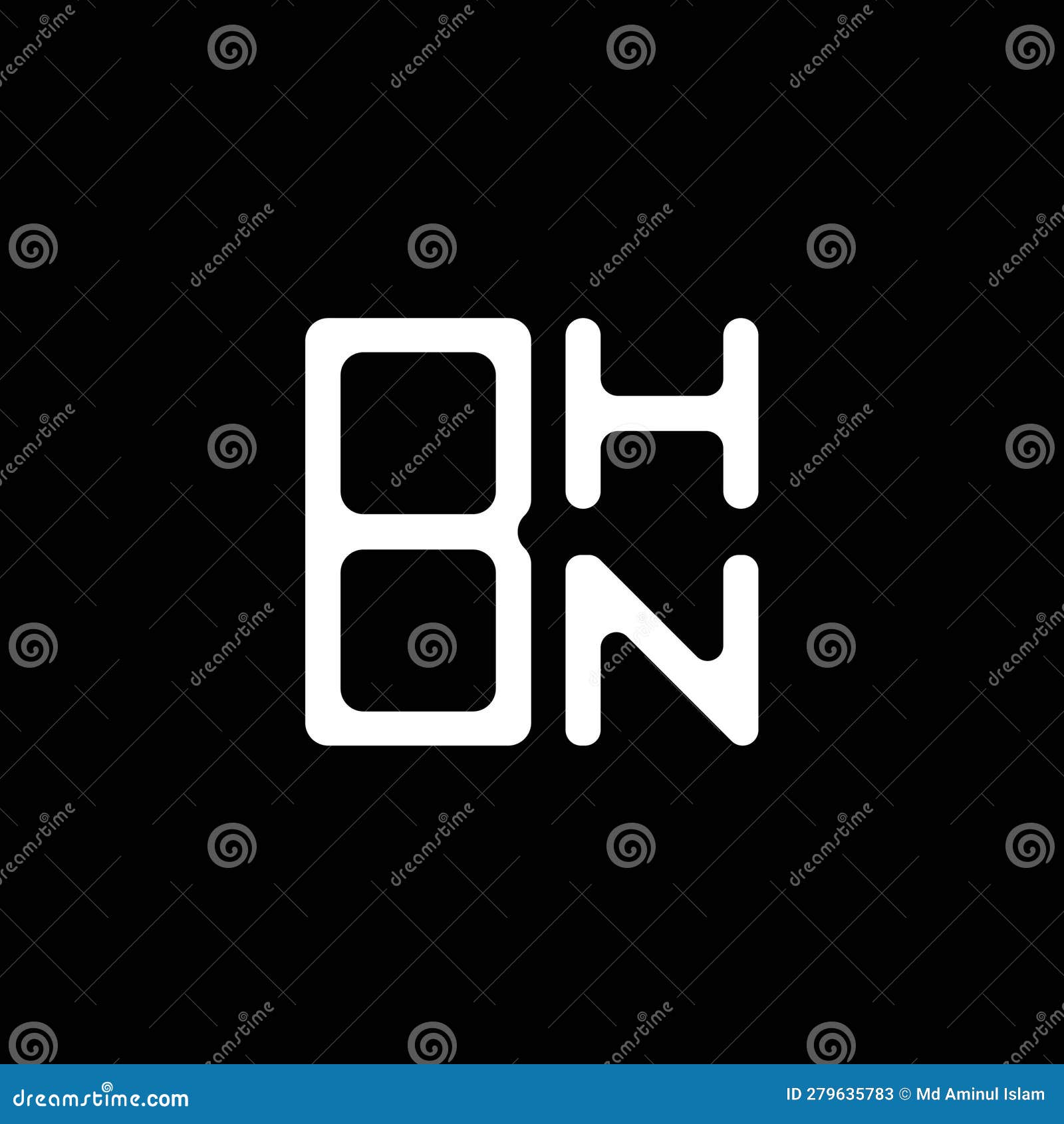 BHN Letter Logo Creative Design with Vector Graphic, BHN Stock Vector ...