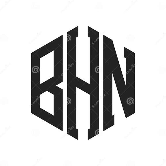 BHN Logo Design. Initial Letter BHN Monogram Logo Using Hexagon Shape ...