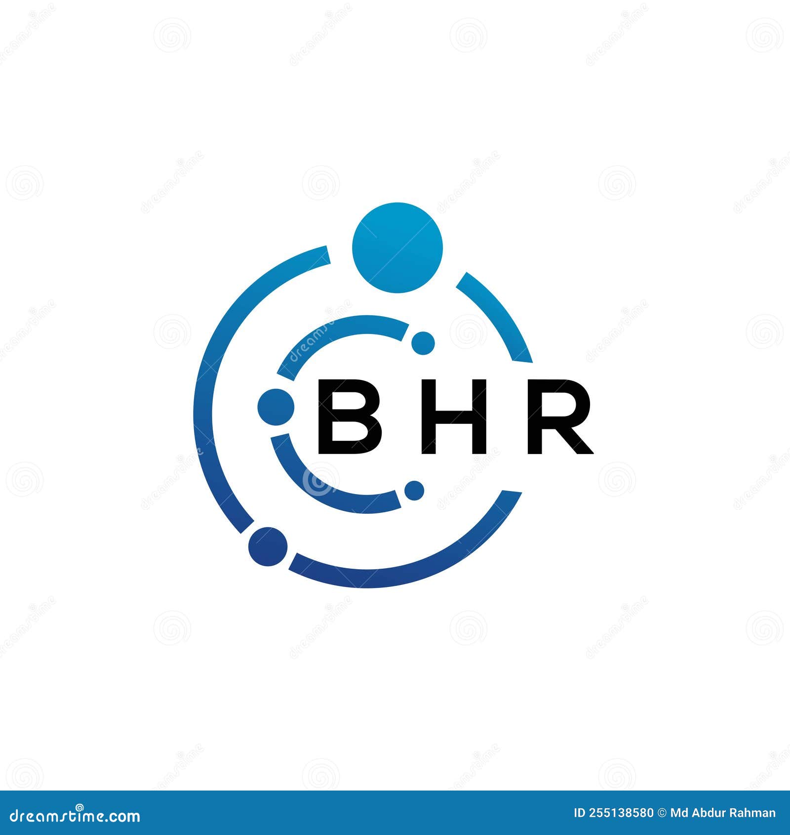 BHR Letter Logo Design on White Background. BHR Creative Initials ...