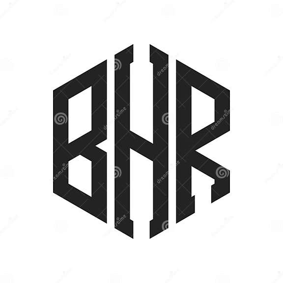 BHR Logo Design. Initial Letter BHR Monogram Logo Using Hexagon Shape ...