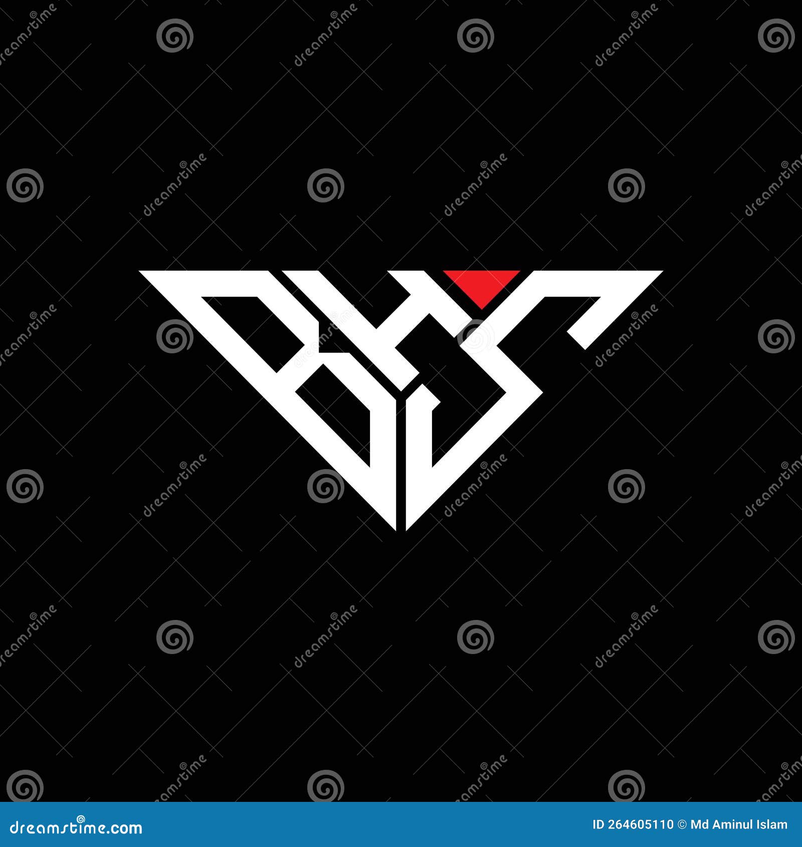 BHS Letter Logo Creative Design with Vector Graphic, Stock Vector ...