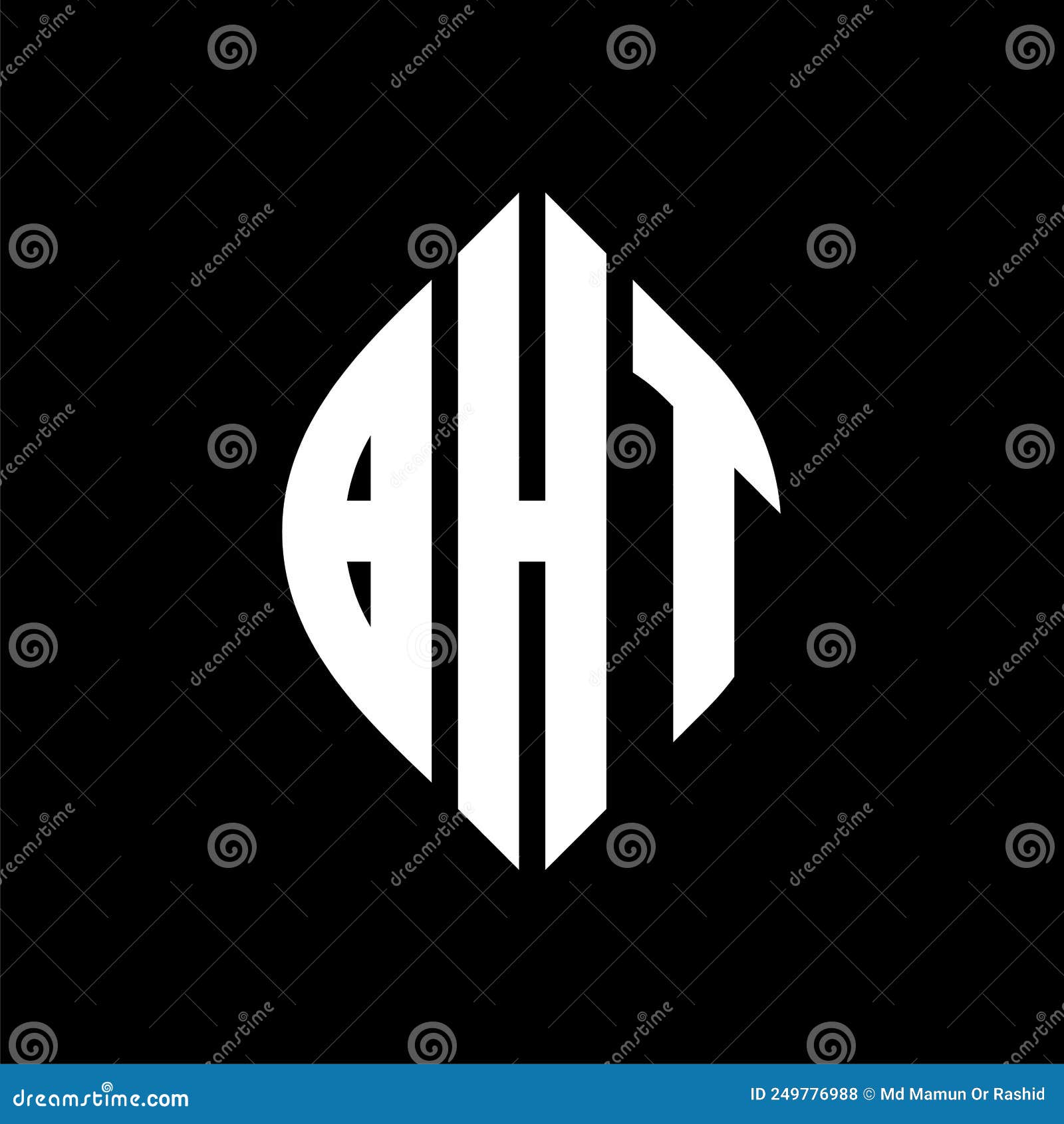 BHT Circle Letter Logo Design with Circle and Ellipse Shape. BHT ...