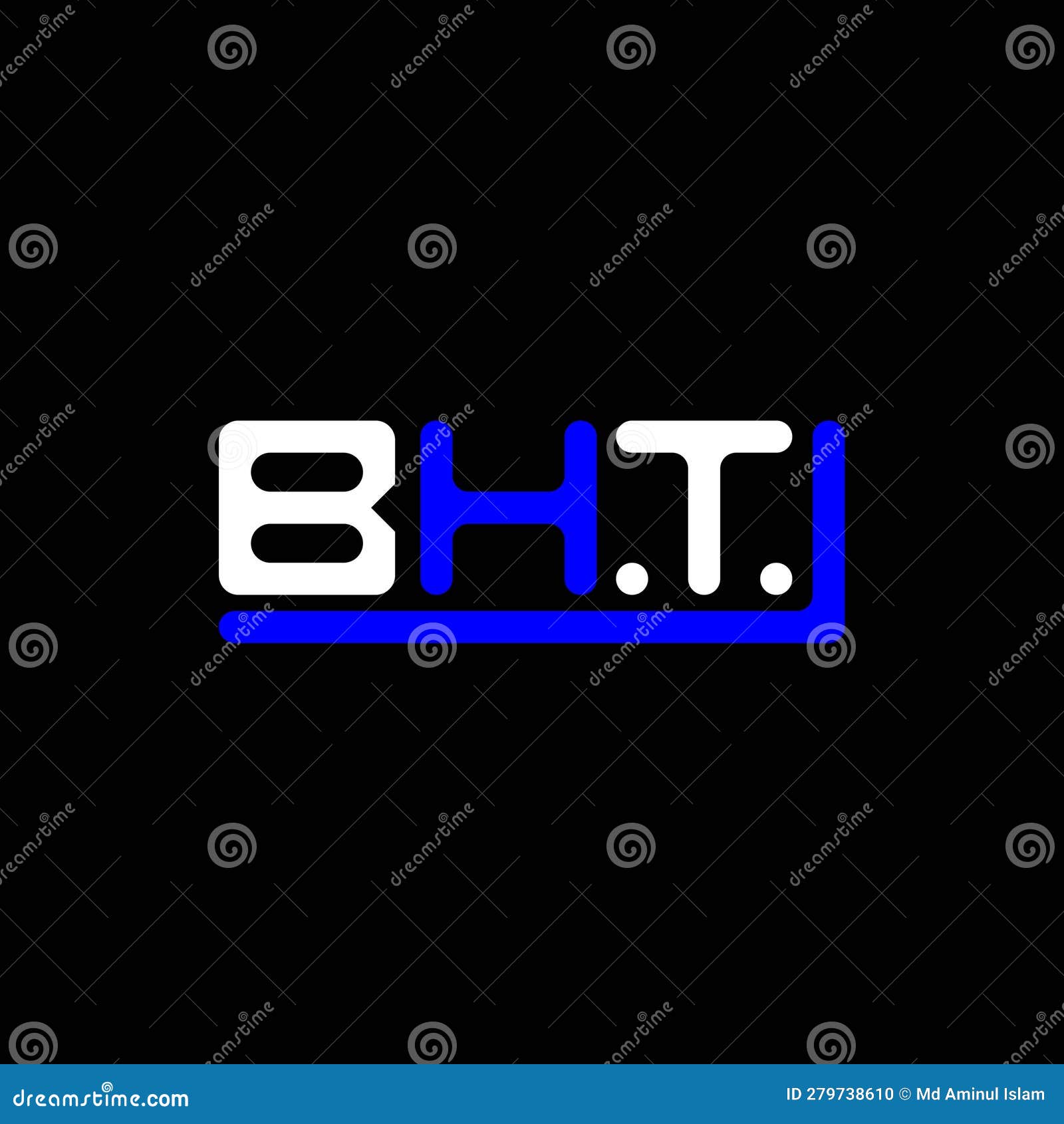 BHT Letter Logo Creative Design with Vector Graphic, BHT Stock Vector ...
