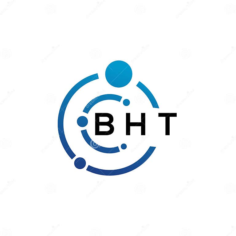 BHT Letter Logo Design on White Background. BHT Creative Initials ...