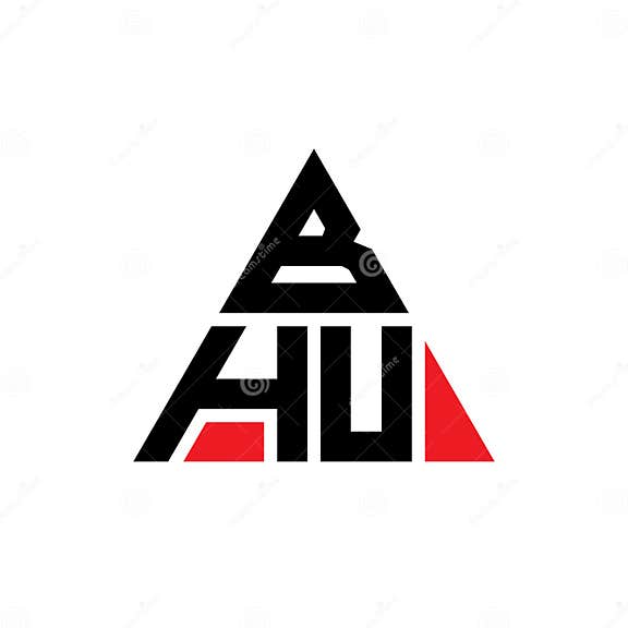 BHU Triangle Letter Logo Design with Triangle Shape. BHU Triangle Logo ...
