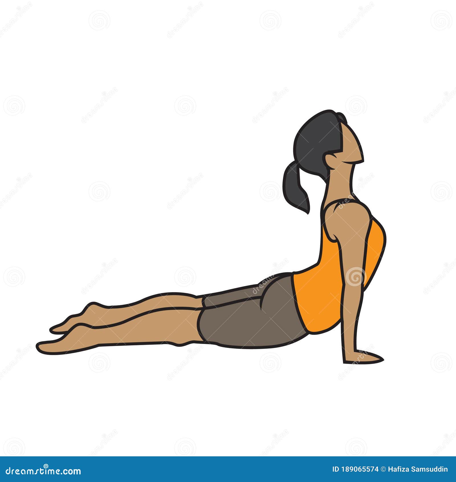 Bhujangasana. Vector Illustration Decorative Design Stock Vector ...