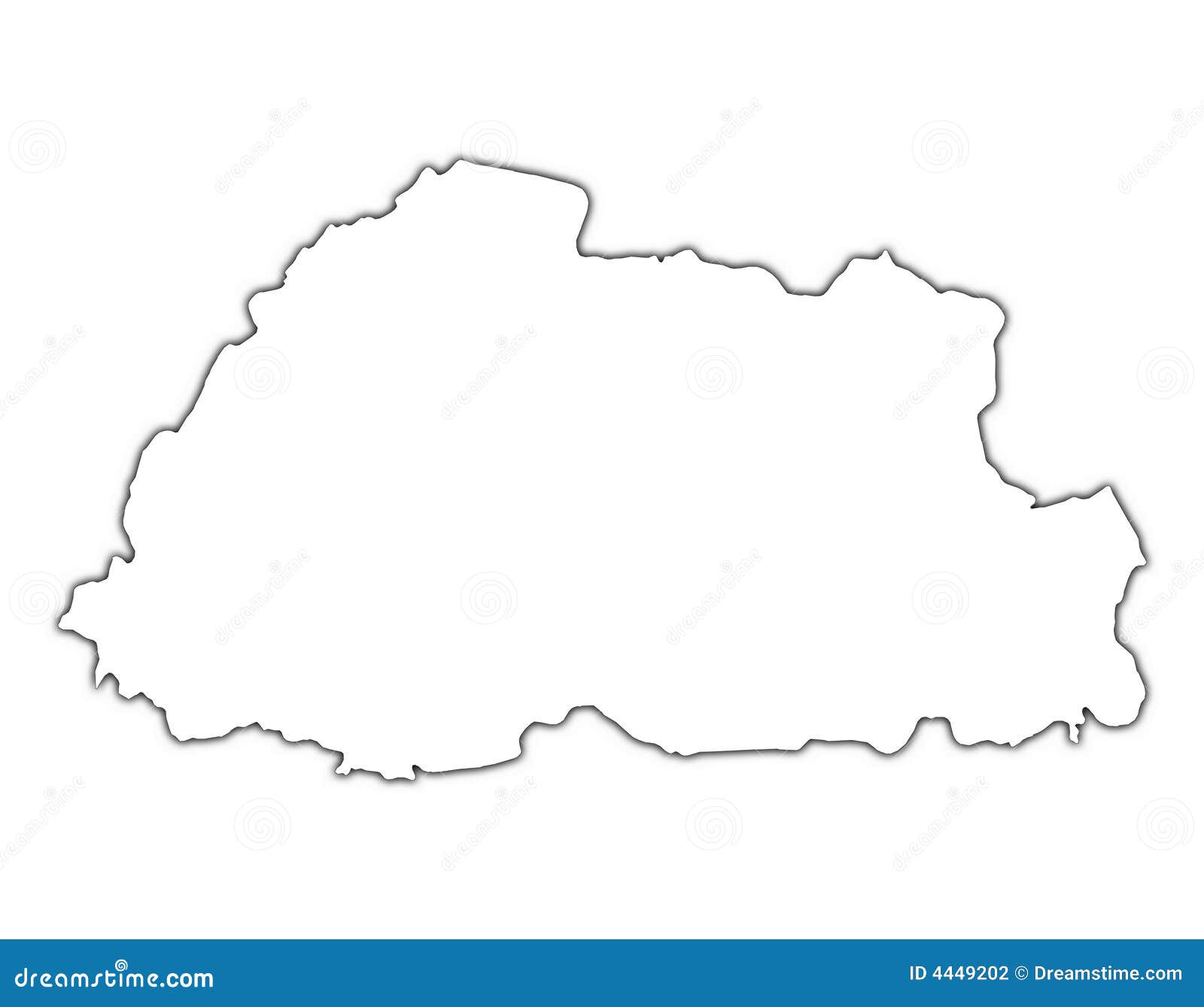 Bhutan outline map stock illustration. Illustration of geography - 4449202