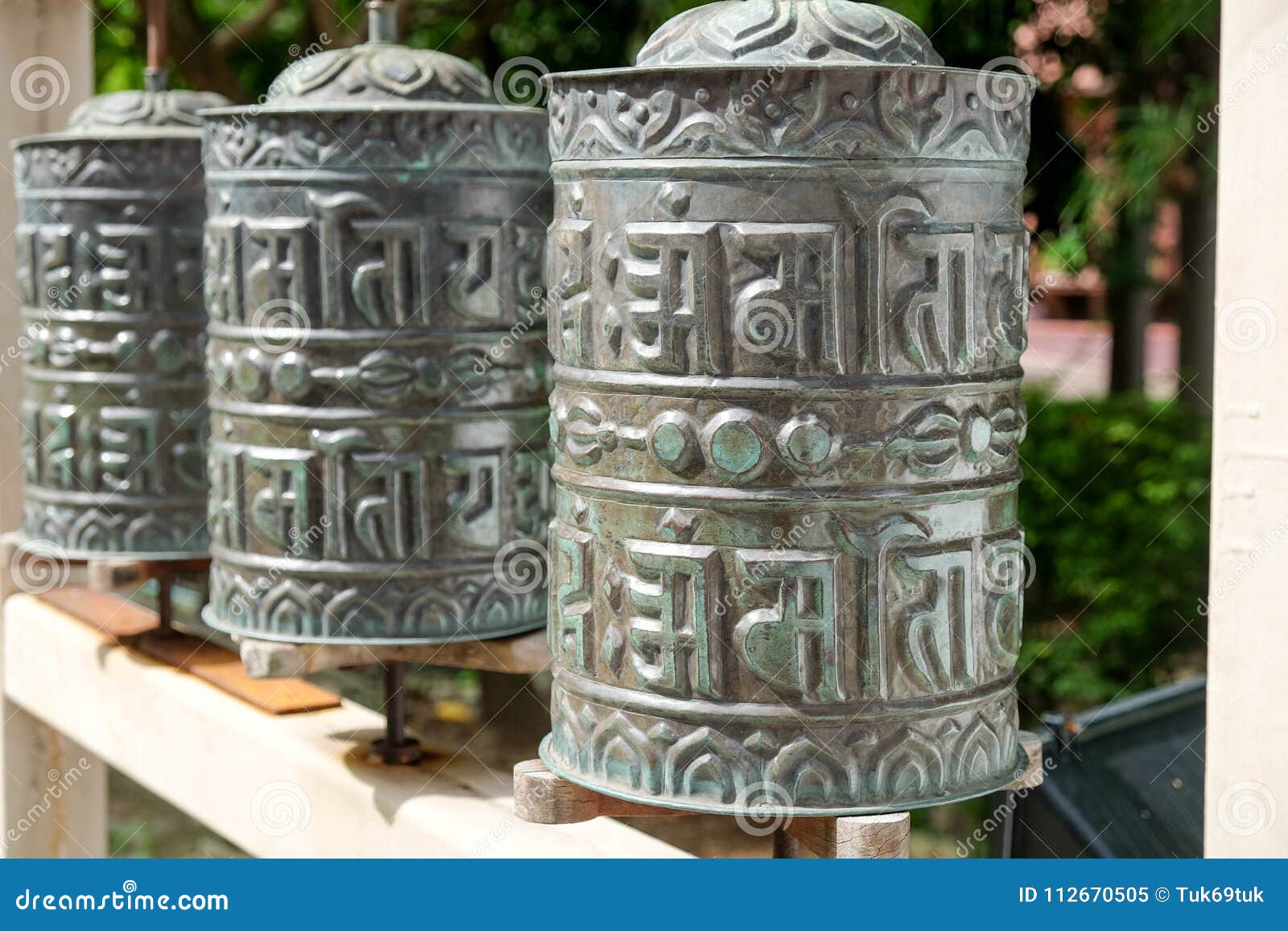 Bhutan Religious Prayer Wheels Stock Image - Image of devotion, object ...