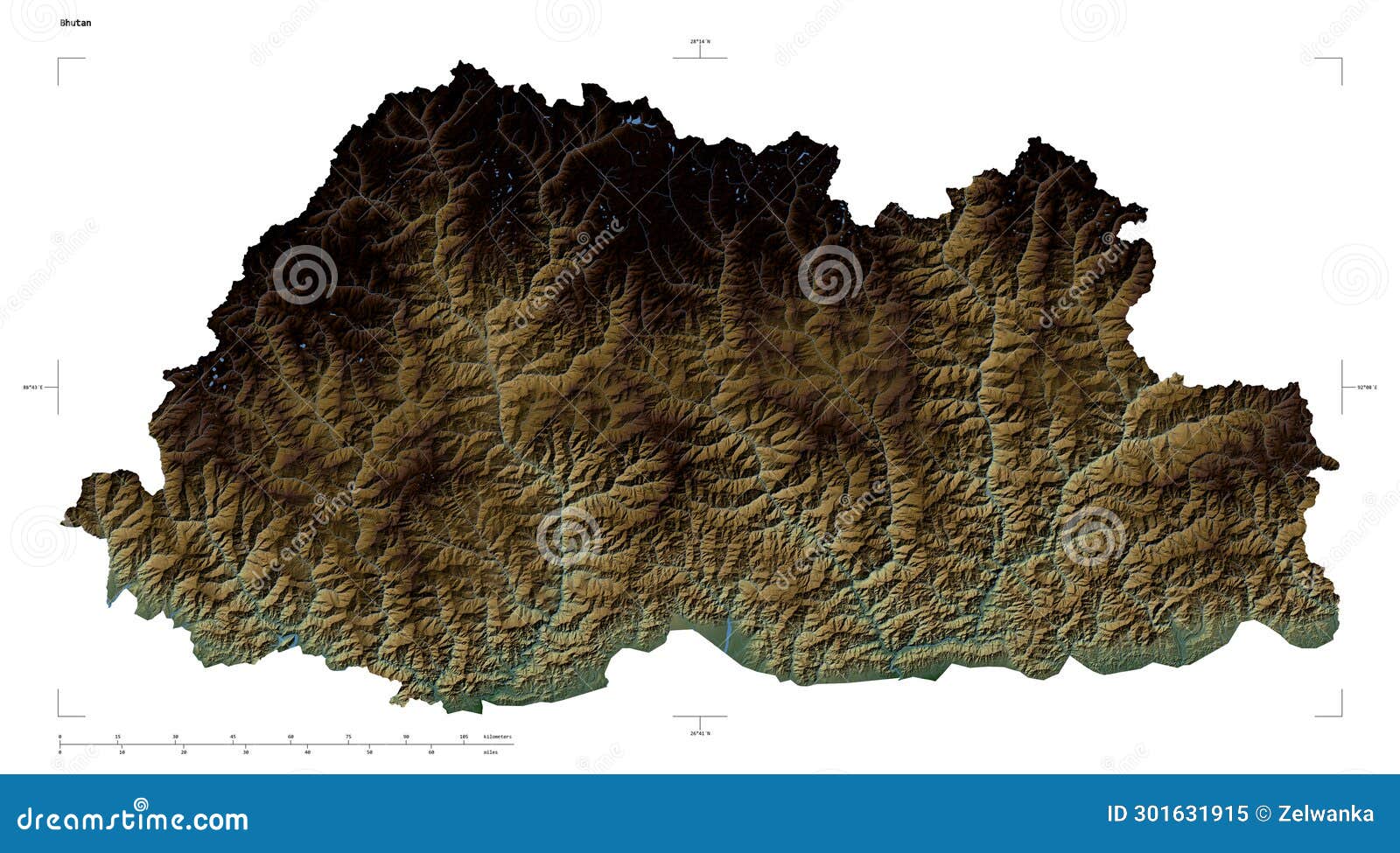 Bhutan Shape on White. Physical Stock Illustration - Illustration of ...