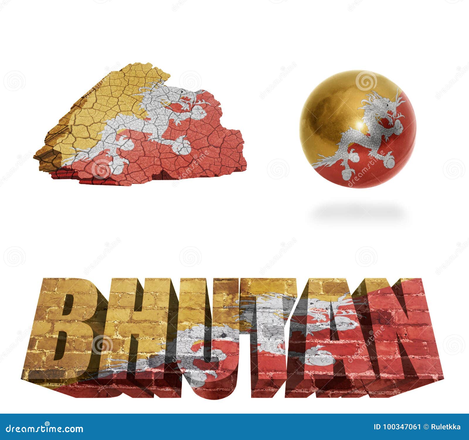 Bhutan-Symbole stock abbildung. Illustration von graphisch - 100347061
