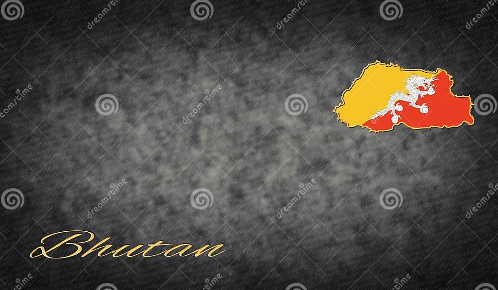 Bhutan Symbols, Map of Bhutan Stock Photo - Image of bhutan, tradition ...