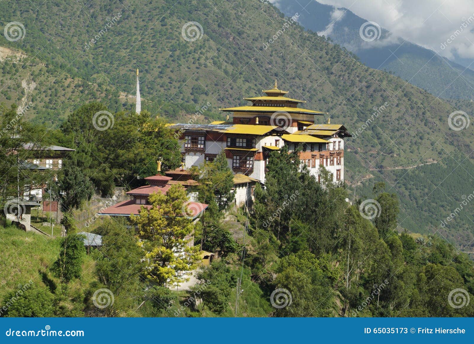 Bhutan, Trashigang stock image. Image of monastery, dzong - 65035173